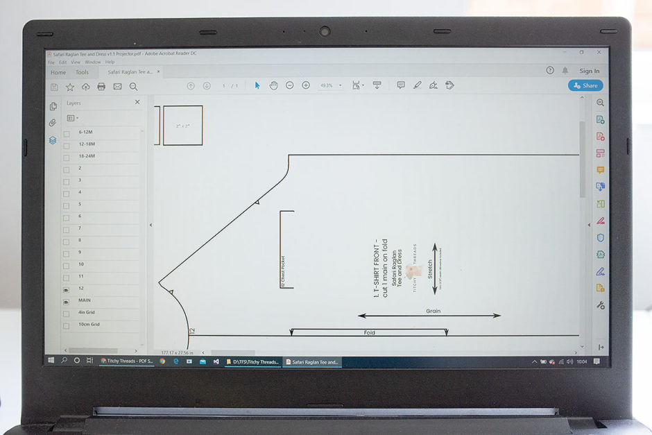 Tips for using pdf sewing patterns on a projector – Craftstorming