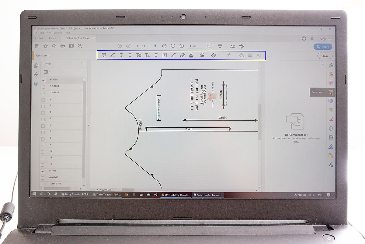 Tips for using pdf sewing patterns on a projector – Craftstorming