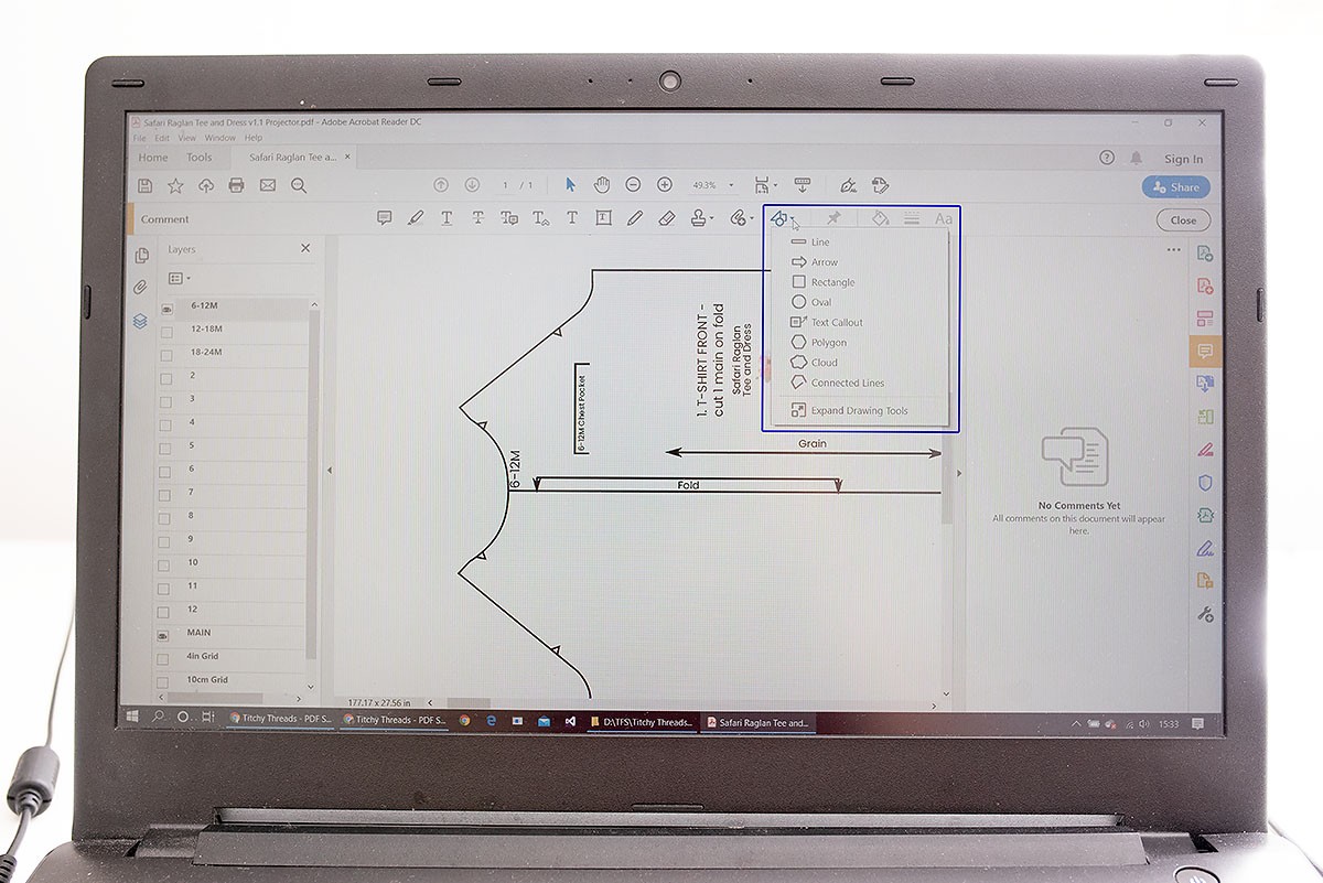 Tips for using pdf sewing patterns on a projector – Craftstorming